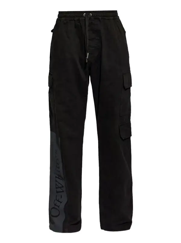 Off-White Logo-print Cargo Pants - Black