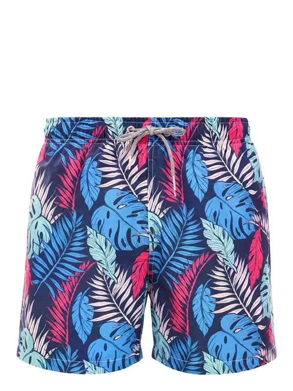 BOARDIES Palmtopia Leaf-print Swim Shorts - Blue