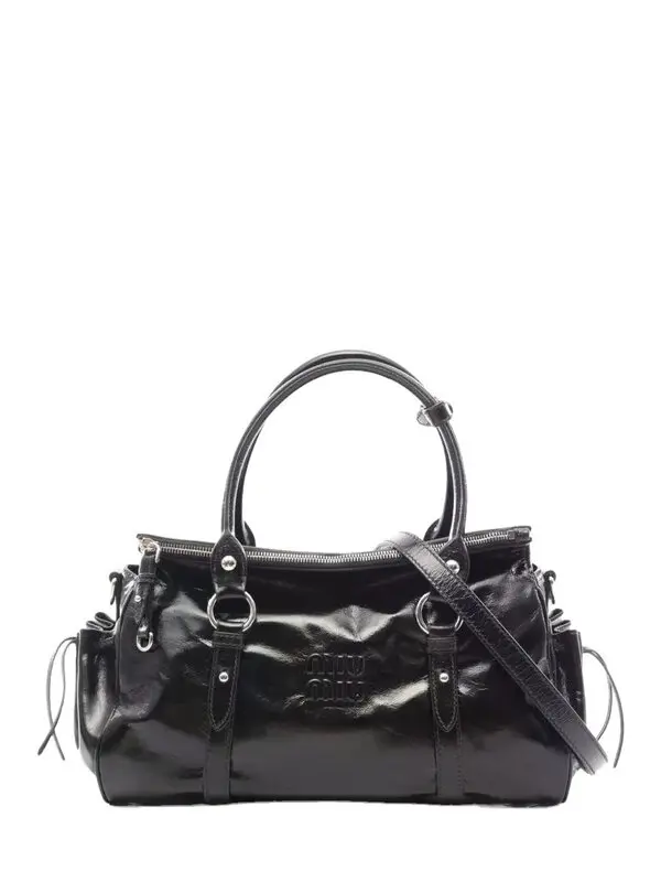 Miu Miu Vitello Shine Satchel - Black