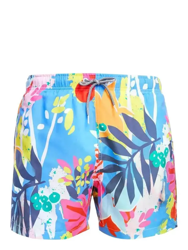 BOARDIES Miami Floral-print Swim Shorts - Blue