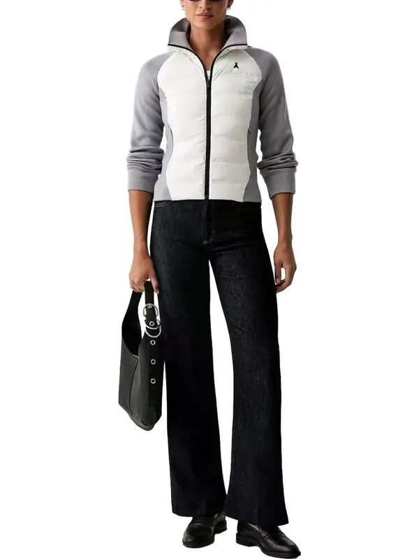 Patrizia Pepe Quilted Panelled Jacket - White