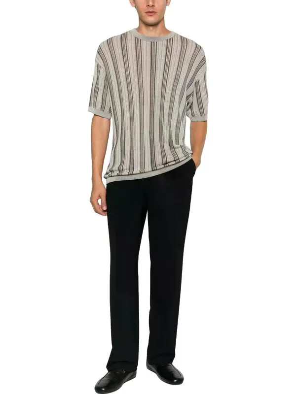 Emporio Armani Striped T-shirt - Neutrals
