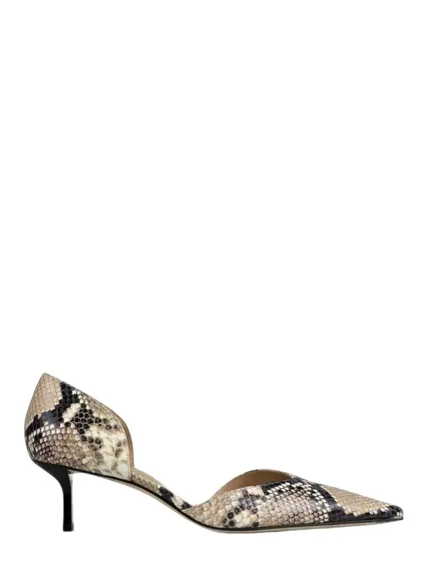 Victoria Beckham D'orsay Snake-print Pumps - Neutrals
