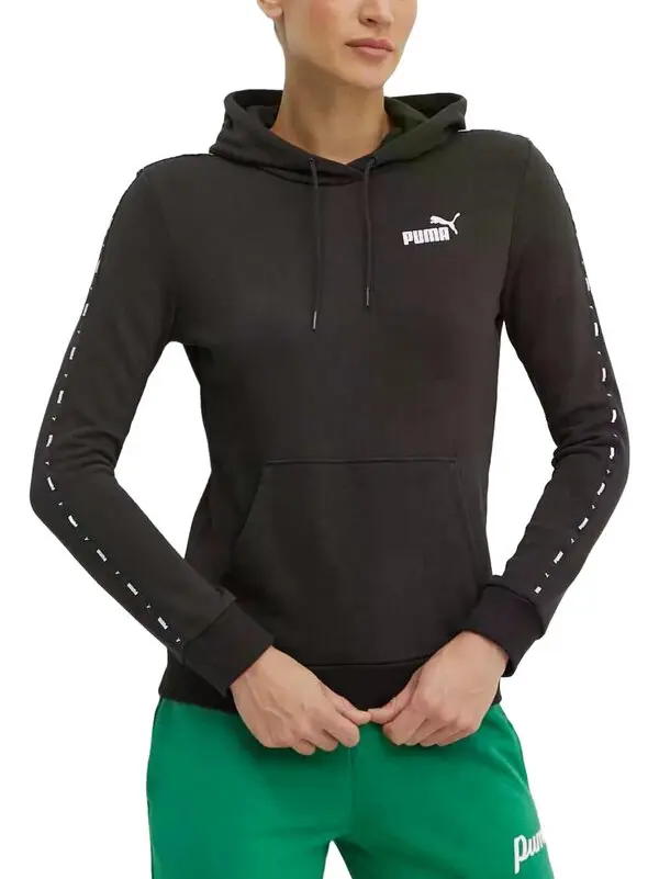 PUMA Logo Tape Detail Hoodie - Black