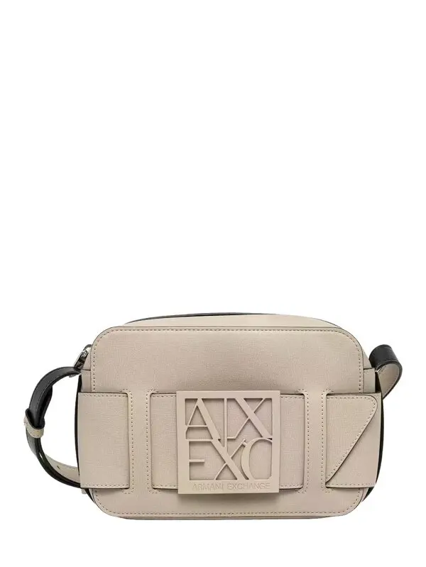 Armani Exchange Logo Plaque Cross Body Bag - Neutrals