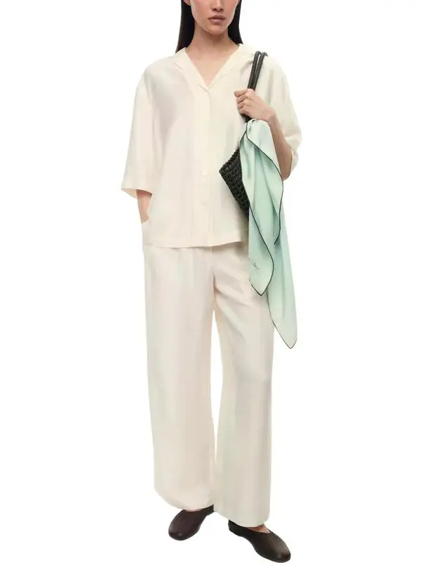 12 STOREEZ Kasumi Wide-leg Trousers - Neutrals