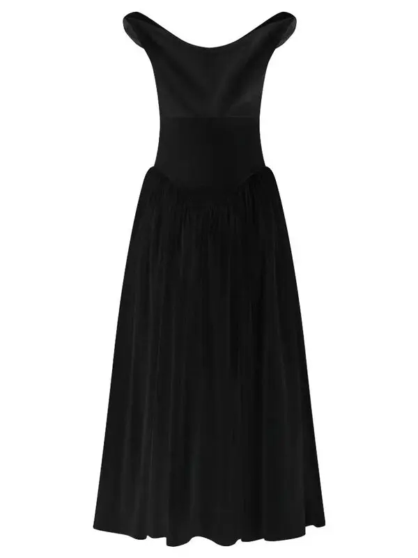 12 STOREEZ Avignon Cowl-neck Dress - Black
