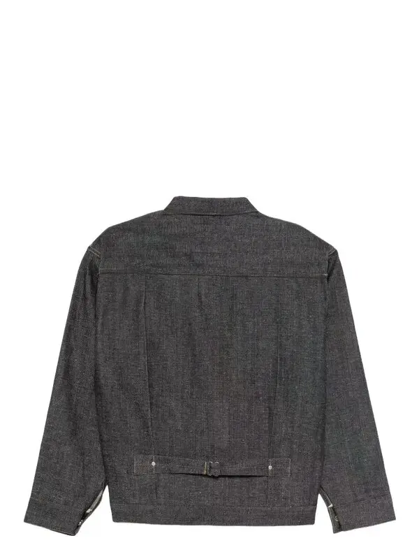 TAIGA TAKAHASHI Pleated Denim Jacket - Blue