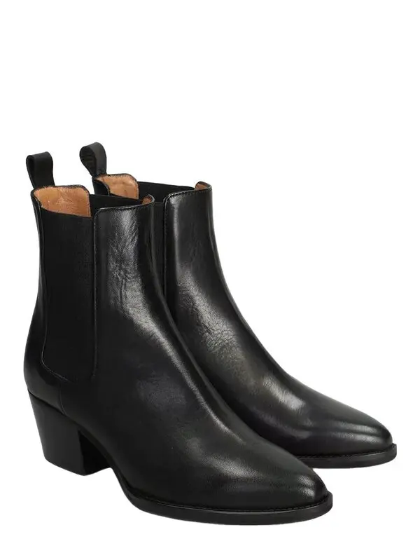 JULIE DEE Elasticated Side-panel Chelsea Boots - Black