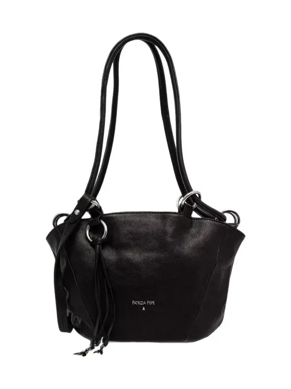 Patrizia Pepe Calf Leather Tote Bag - Black