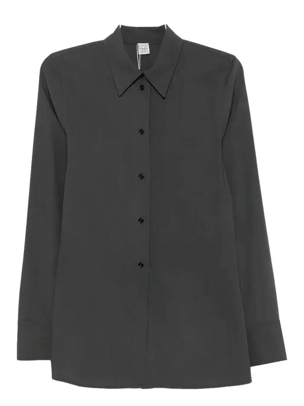 TOTEME Classic Collar Button-up Shirt - Grey