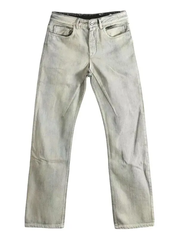 Rick Owens Faded Straight-leg Jeans - Grey