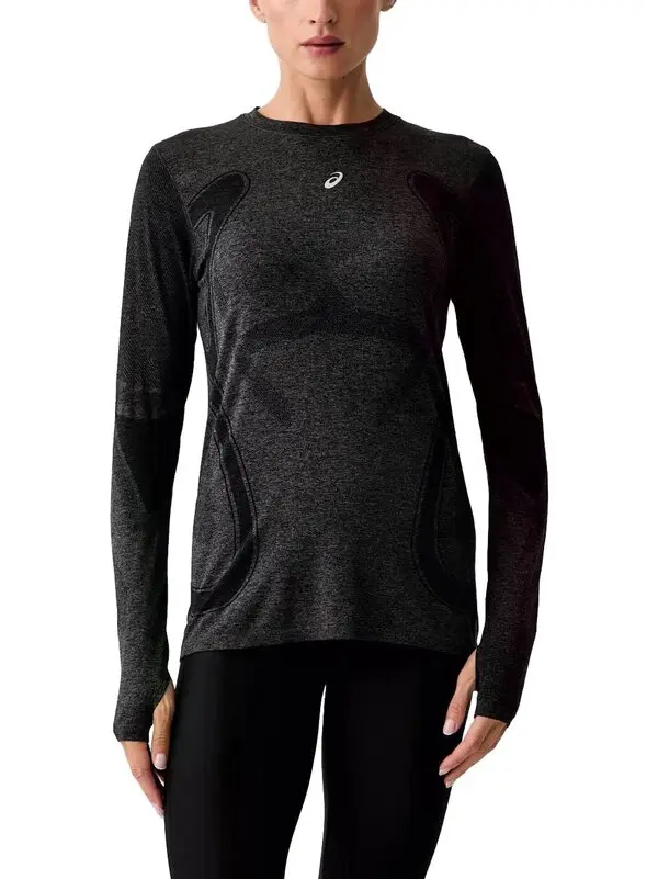 Asics Logo-print Long-sleeve T-shirt - Grey