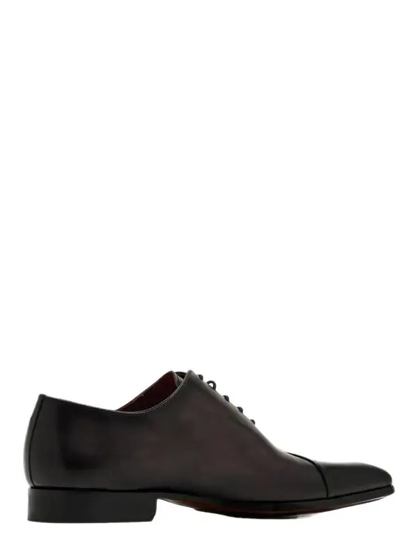 Magnanni Panelled Leather Lace-up Shoes - Black