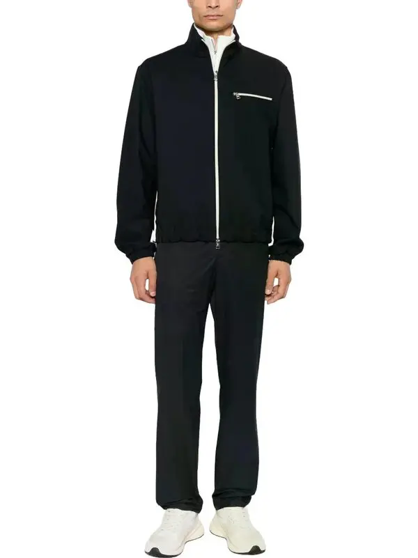 Moncler Logo Patch Zip-up Jacket - Black