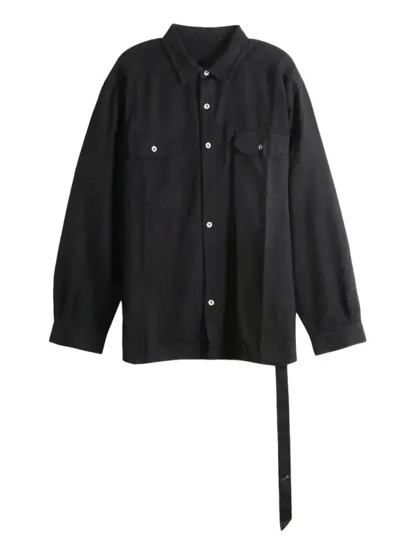Rick Owens Flap-pocket Strap-detail Shirt - Black