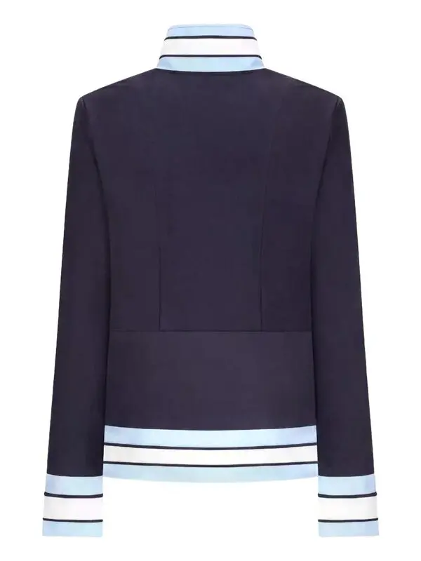 HOUSE OF GRAVITY Zip-fastening Sweatshirt With Stripe Trim - Blue