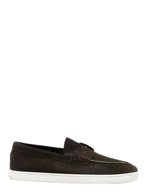 CHRISTIAN LOUBOUTIN Chambeliboat Suede Loafers - Brown