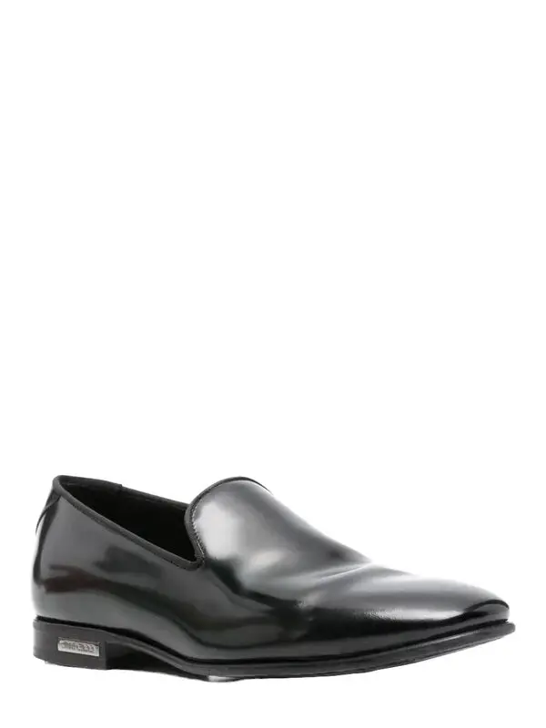 JIMMY CHOO Thame Round-toe Loafers - Black