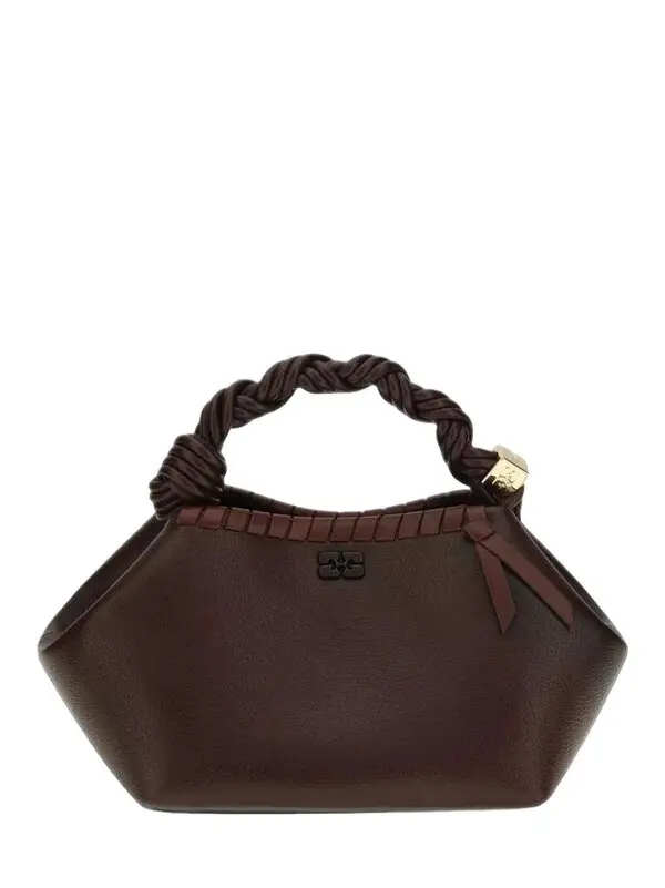 GANNI Logo-appliqué Tote Bag - Brown