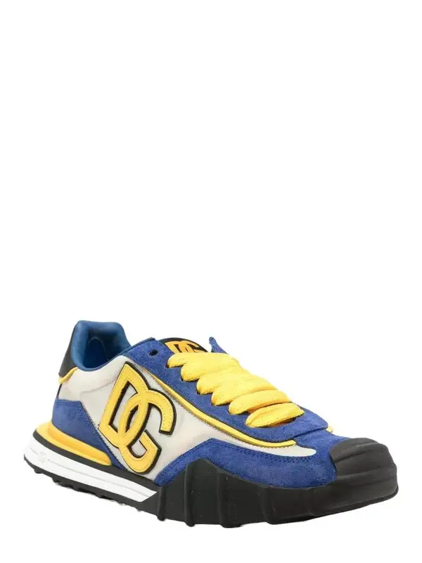 Dolce & Gabbana Dg Logo Panelled Sneakers - Blue