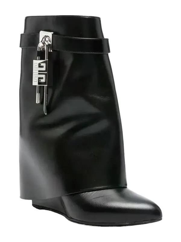 Givenchy Shark Lock Ankle Boots - Black