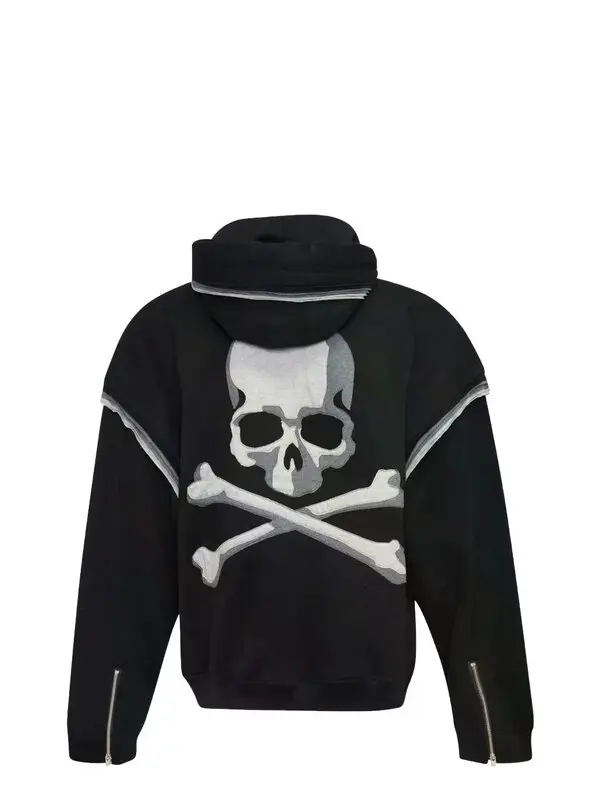 MASTERMIND WORLD Layered Skull Hoodie - Black
