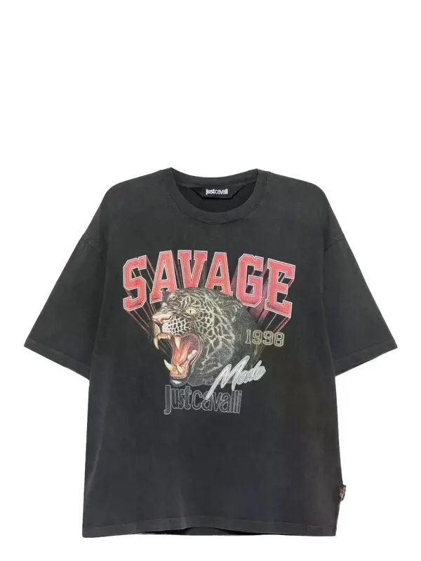 Just Cavalli Graphic-print T-shirt - Black