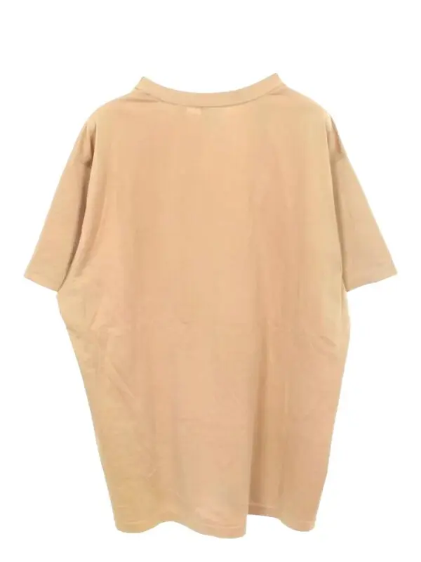 Burberry 2010s Logo Embroidered Cotton T-shirt - Neutrals