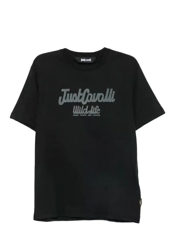 Just Cavalli Logo-print Cotton T-shirt - Black