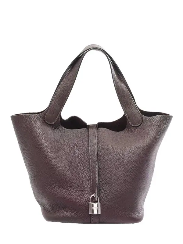 Hermès Clemence Picotin 22 Handbag - Brown