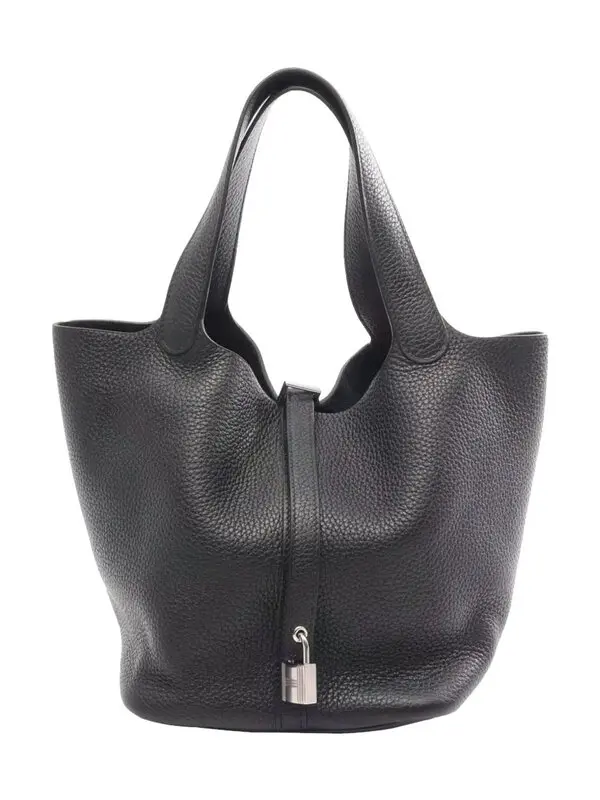 Hermès Clemence Picotin Lock 22 Handbag - Black