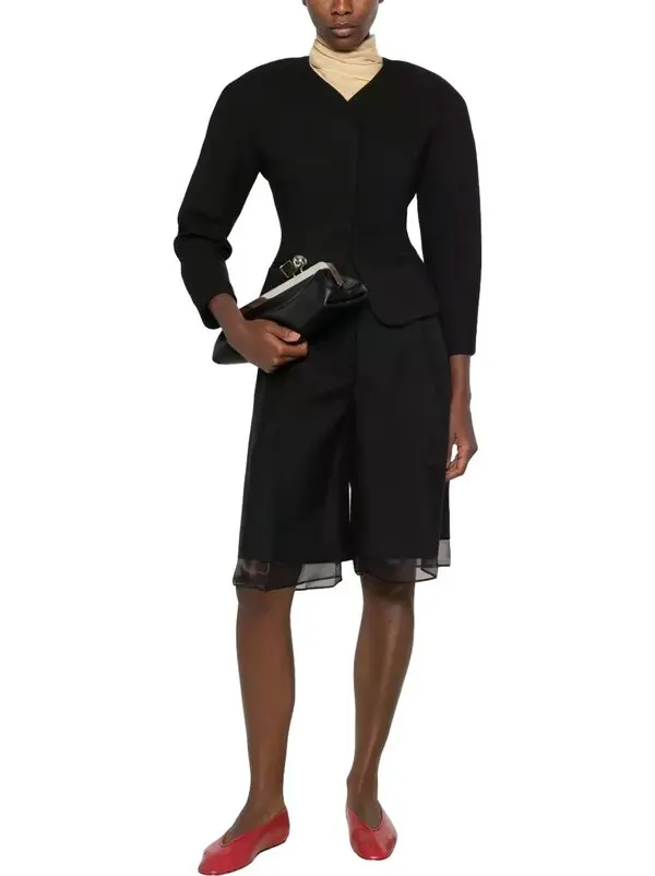 Jacquemus V-neck Long Sleeve Jacket - Black