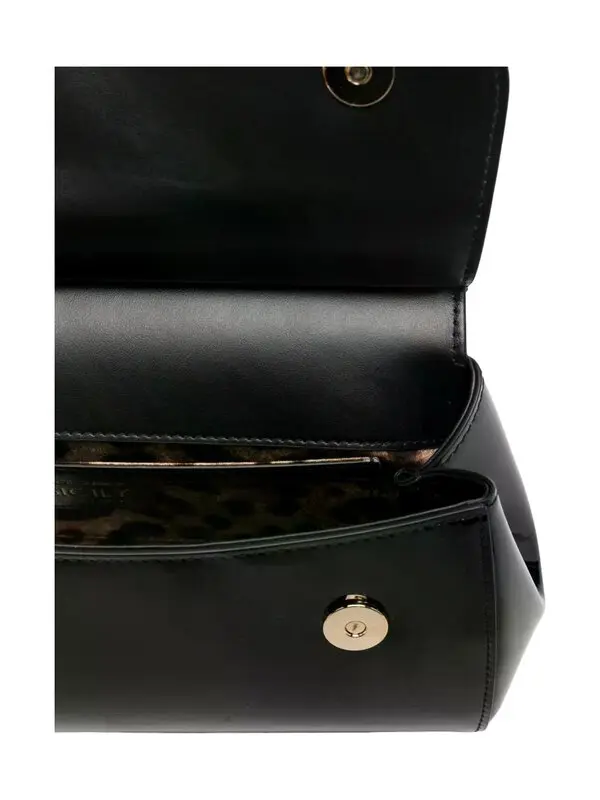Dolce & Gabbana Sicily Leather Tote Bag - Black