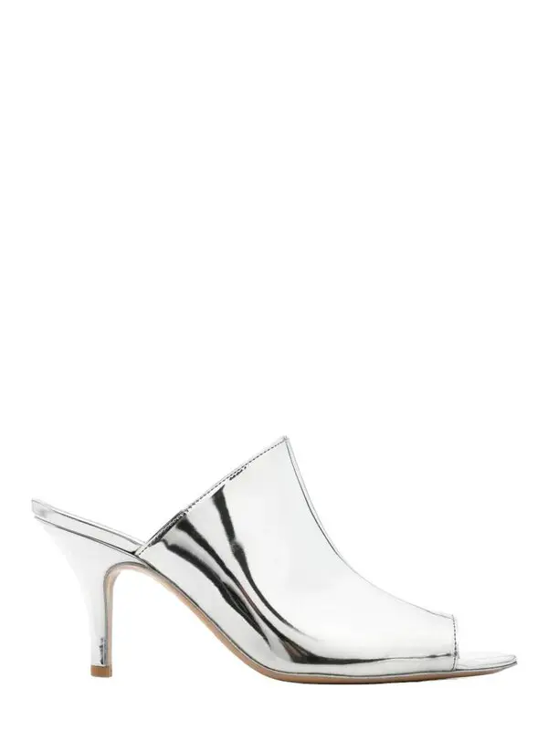 MAISON MARGIELA Metallic Peep-toe Sandals - Grey