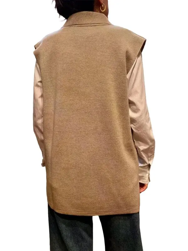 GRAN SASSO Double-breasted Knit Gilet - Neutrals
