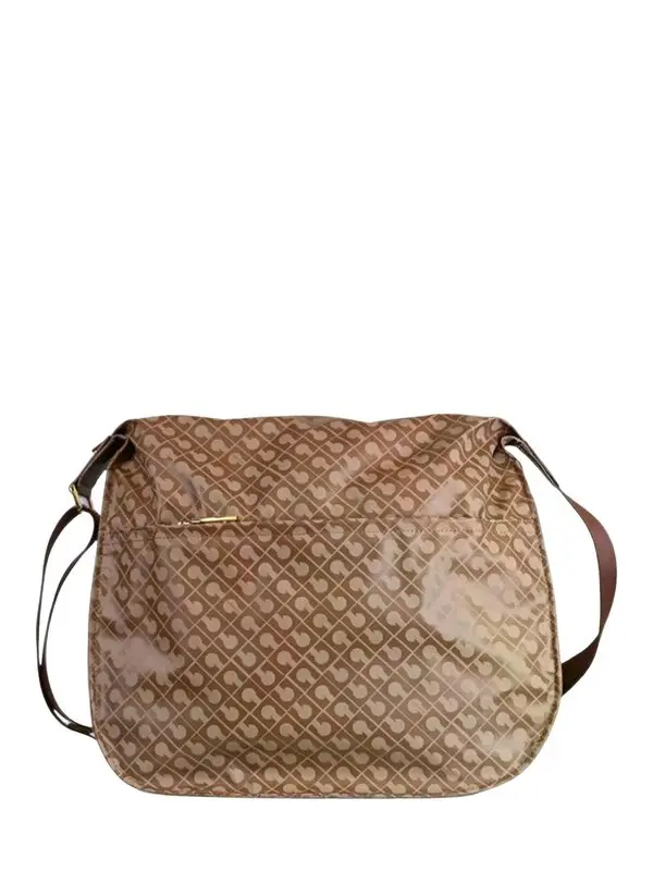 GHERARDINI Monogram Pattern Foldover Messenger Bag - Brown