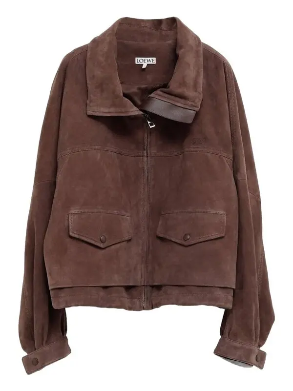 Loewe Suede Leather Jacket - Brown