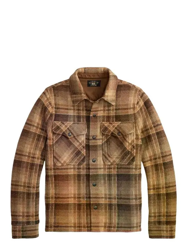 Ralph Lauren Plaid Wool-knit Shirt - Brown