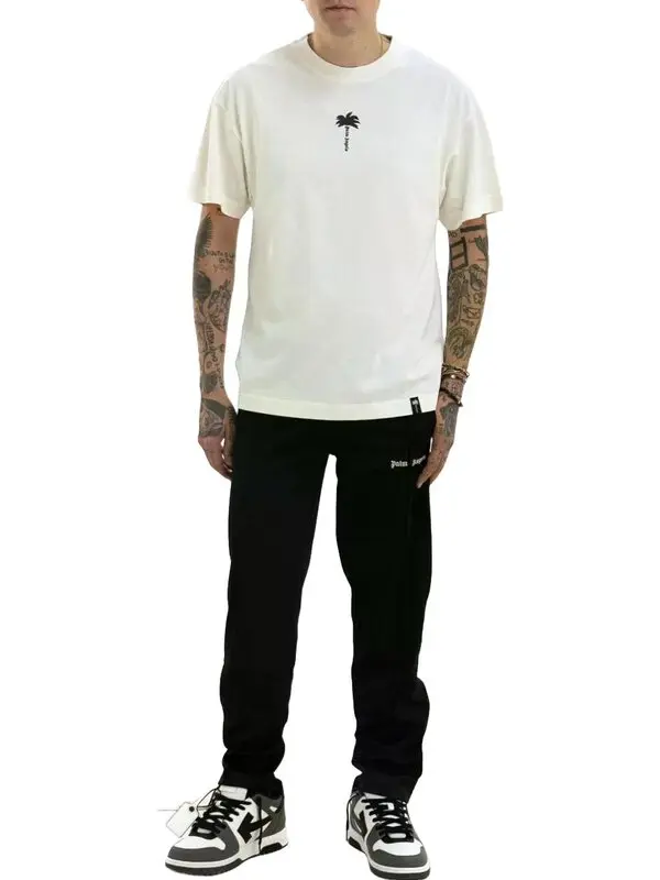 Palm Angels Cotton T-shirt - Neutrals