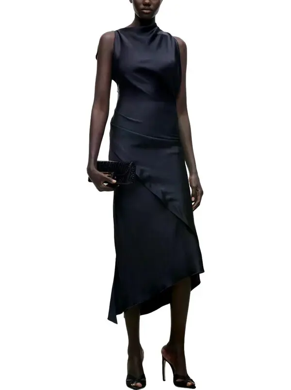 Victoria Beckham Kyra Draped Midi Dress - Blue