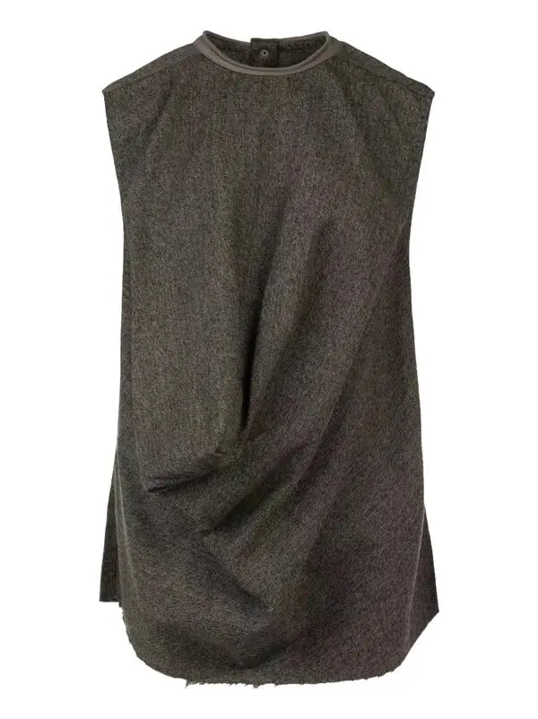 Rick Owens Sleeveless Draped Top - Grey
