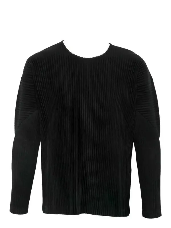 Issey Miyake Pleated Long-sleeve T-shirt - Black