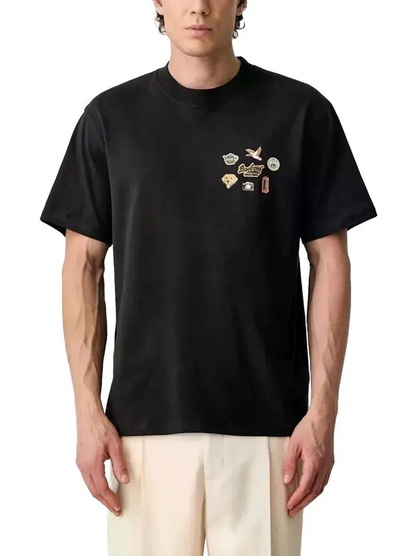 Barbour Pin Badge Graphic-print T-shirt - Black