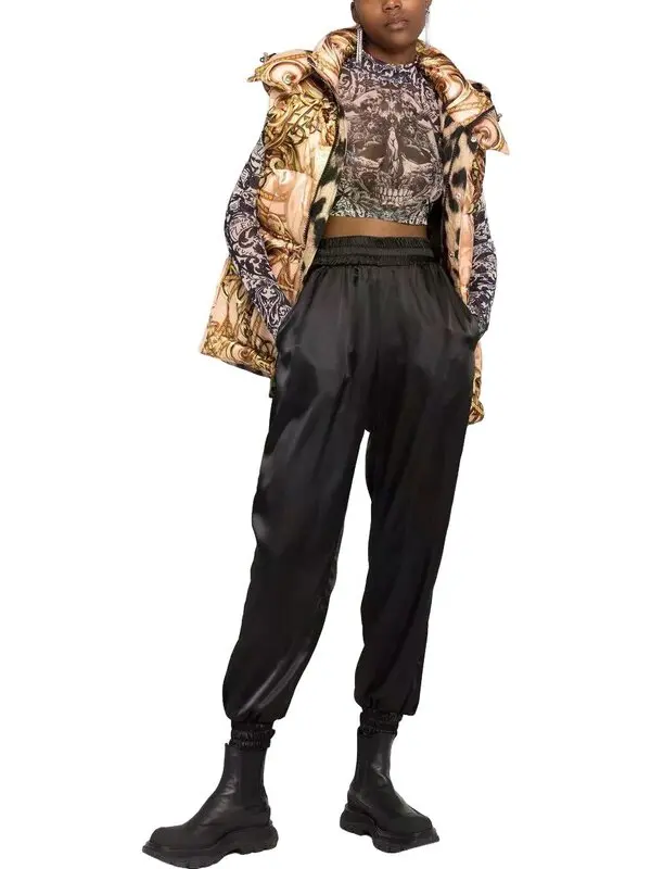 Philipp Plein Baroque Print Cropped Top - Neutrals