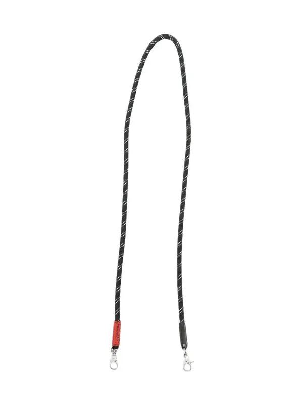 TOPOLOGIE Braided Rope Bag Strap With Silver-tone Clasp - Black