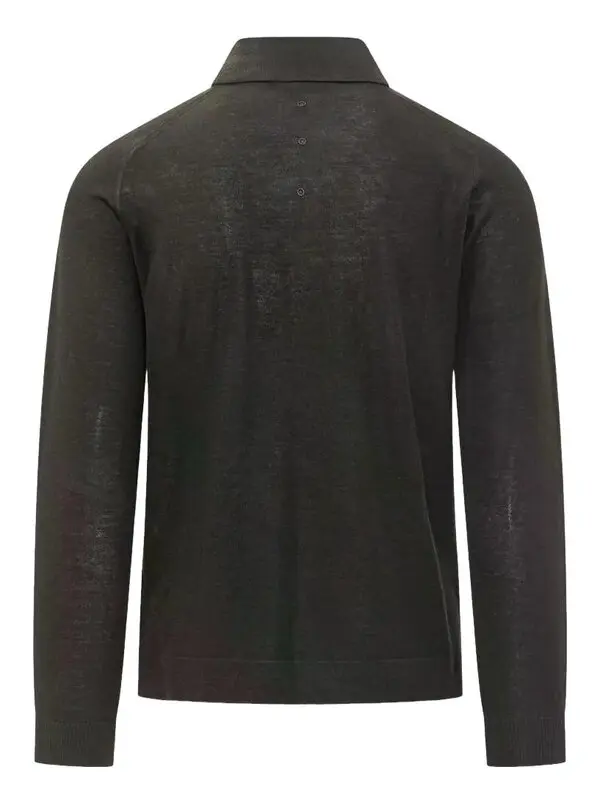 Premiata Long-sleeve Polo Sweater - Black