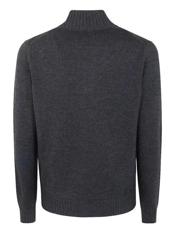 ZANONE High-neck Buttoned Cardigan - Grey