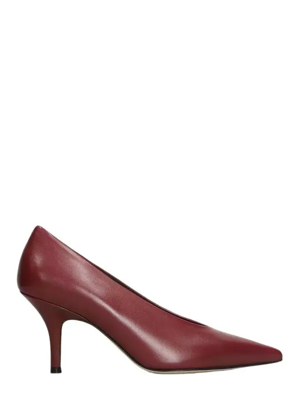 THE SELLER Pointed-toe Leather Stiletto Pumps - Red