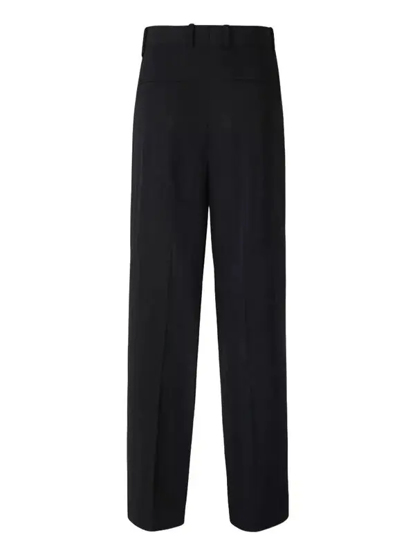 Jacquemus Pleated Herringbone Trousers - Blue